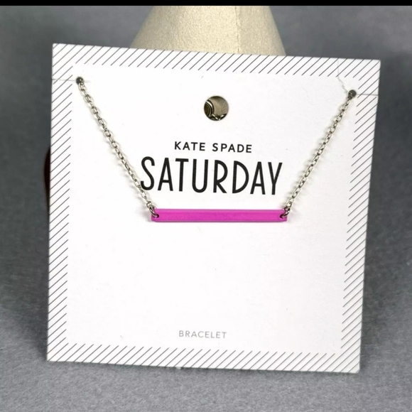 kate spade | Jewelry | Low Start Kate Spade Saturday Pink Bar Bracelet ...